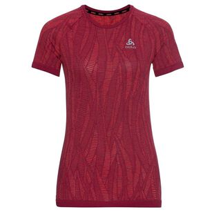 Odlo Womens Blackcomb Light Short Sleeve Top (Raspberry Fudge/Space Dy