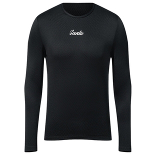 Santic Mens Thermal LS Baselayer Top (Black) | Sportpursuit.com