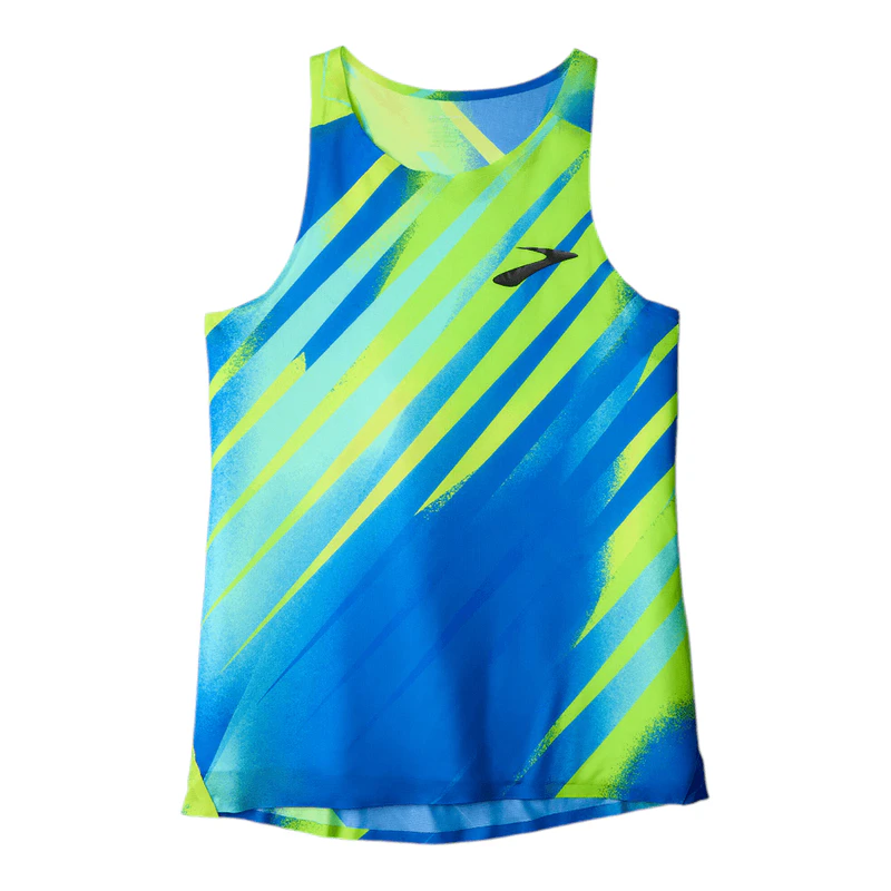 Brooks Mens Elite Singlet Tank Top (Blue) | Sportpursuit.com