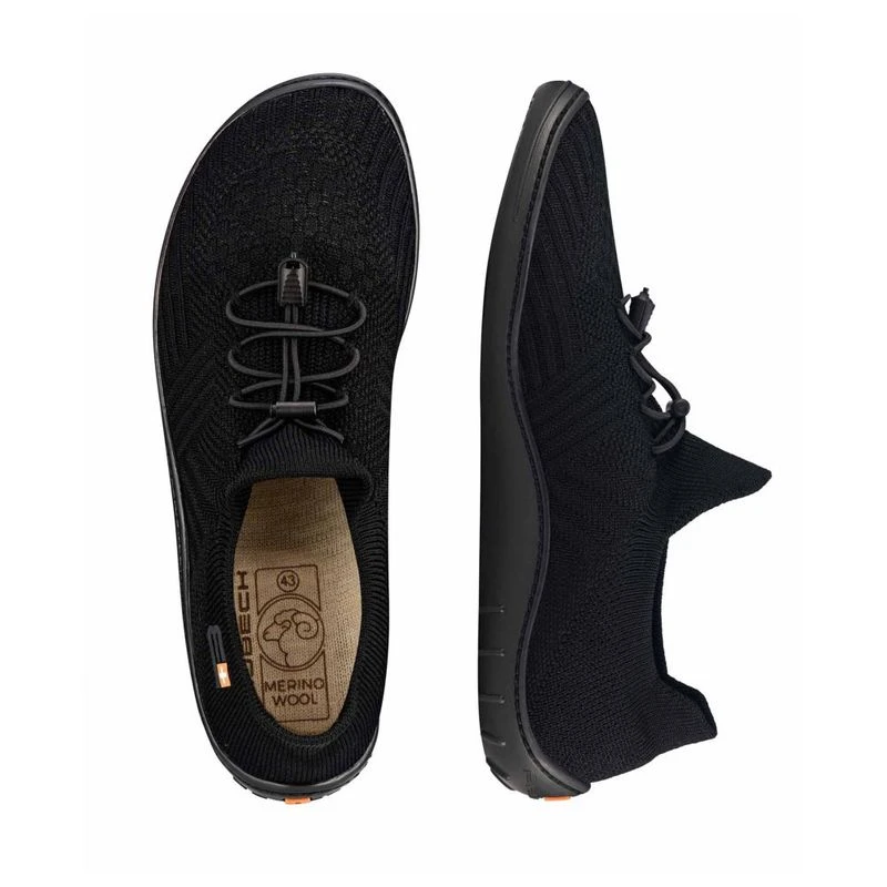 Brubeck Mens Barefoot Merino Blend Casual Shoes (Black) | Sportpursuit