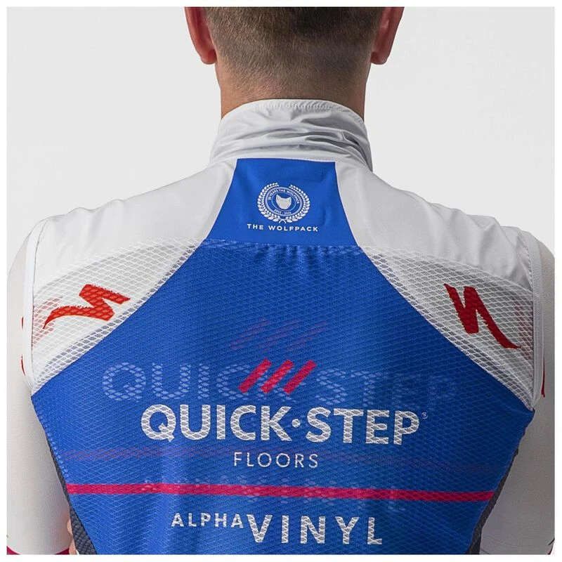 Castelli Mens Quick Step Pro Light Wind Gilet (Belgian Blue/White) | S