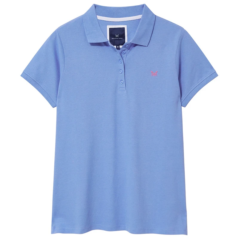 Crew Clothing Co. Womens Exmouth Polo Shirt (Blue) | Sportpursuit.com