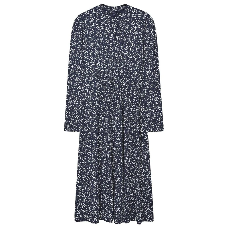 Crew Clothing Co. Womens Jamia Jersey Tea Dress (Navy/Green) | Sportpu