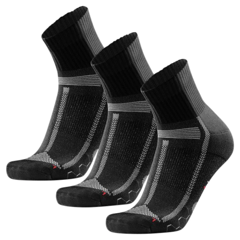 Danish Endurance Long Distance 3 Pack Socks (Black/Grey) | Sportpursui