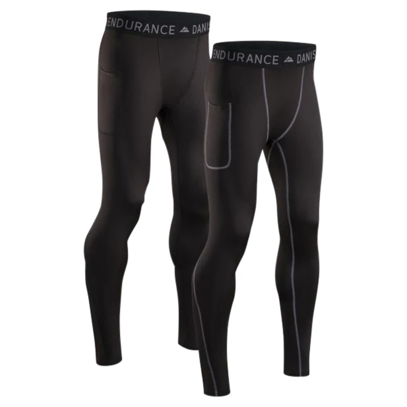 Danish Endurance Mens Power Compression 2-pack Tights (Multicolor (1x