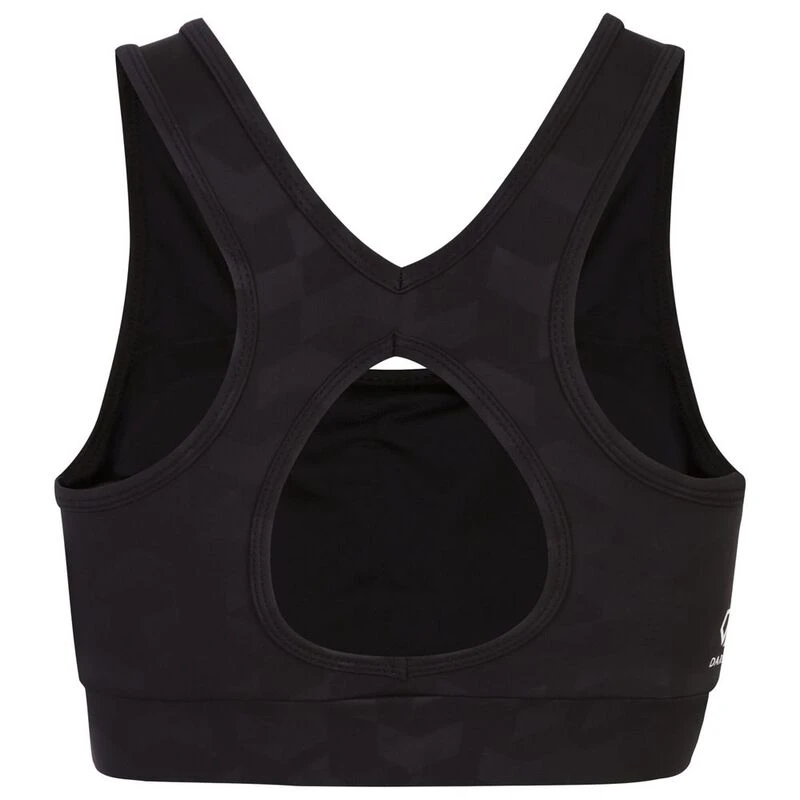 Dare2B Womens Swift Sports Bra (Black Chevron Print) | Sportpursuit.co