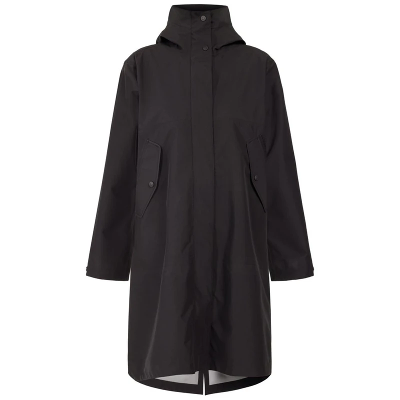 Didriksons Womens Feena Parka Jacket (Black) | Sportpursuit.com