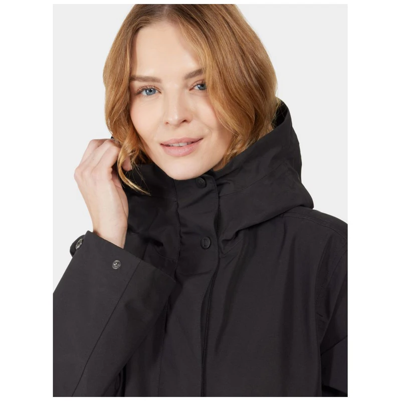 Didriksons Womens Feena Parka Jacket (Black) | Sportpursuit.com