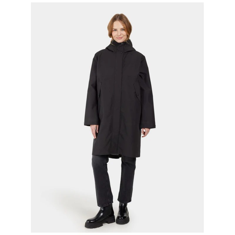 Didriksons Womens Feena Parka Jacket (Black) | Sportpursuit.com
