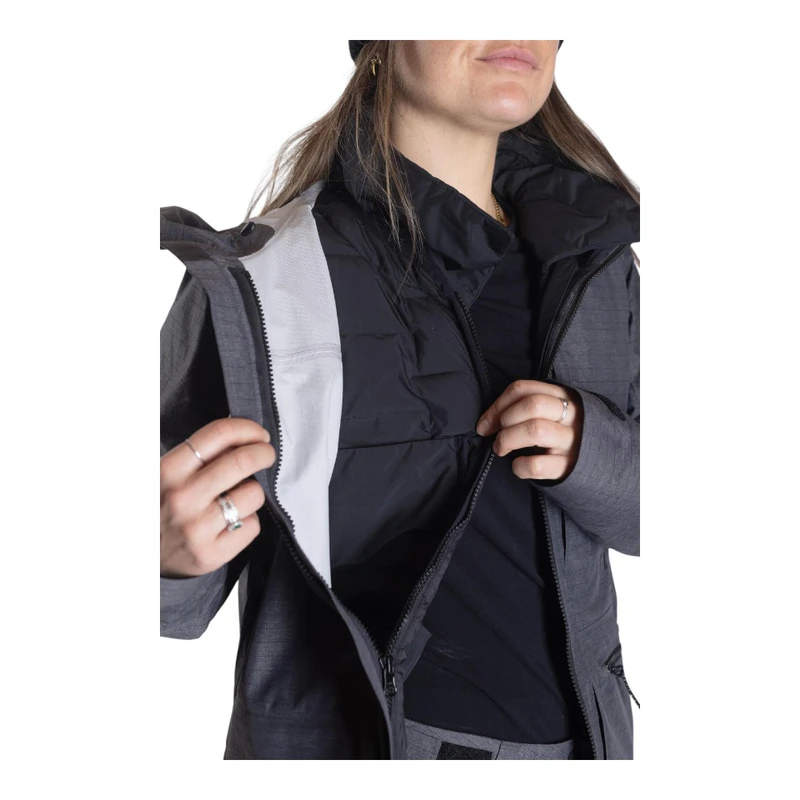 FW Apparel Womens Catalyst Fusion 3-In-1 Ski Jacket (Grey) | Sportpurs
