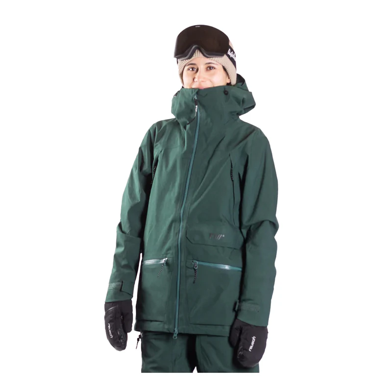 FW Apparel Womens Manifest Lined 2L Ski Jacket (Green) | Sportpursuit.
