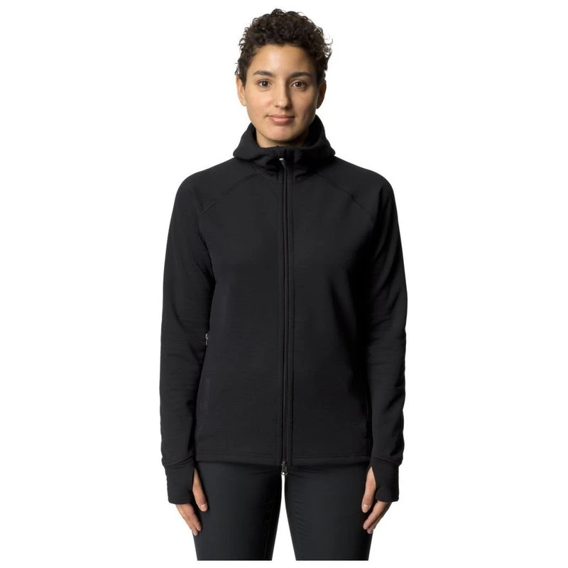 Houdini Womens Mono Air Houdi Fleece Jacket (True Black) | Sportpursui