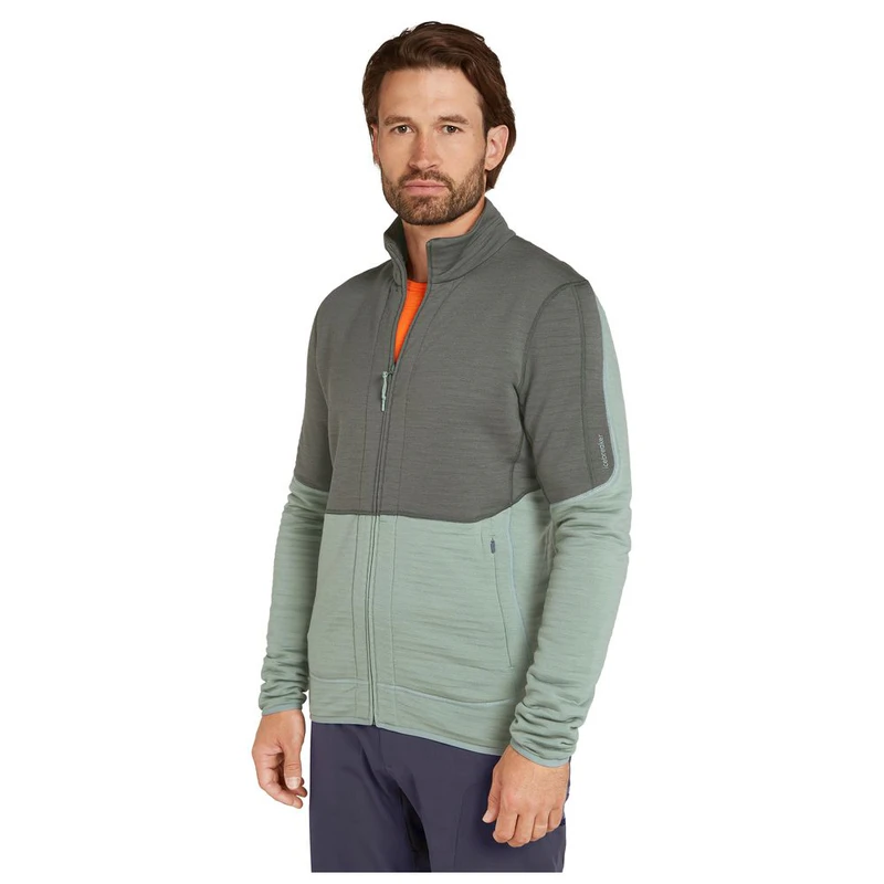 Icebreaker Mens 400 RF Fleece Jacket (Galaxy/Moss/Cb) | Sportpursuit.c