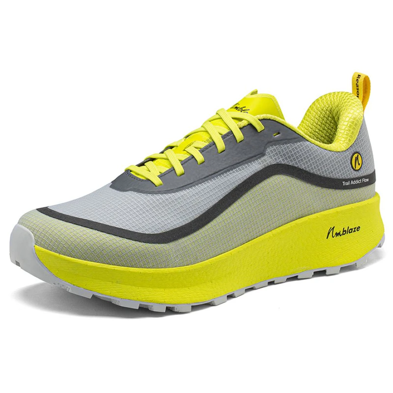 Joe Nimble Womens Trail Addict Flow Trail Running Shoes (Yellow/Grey)