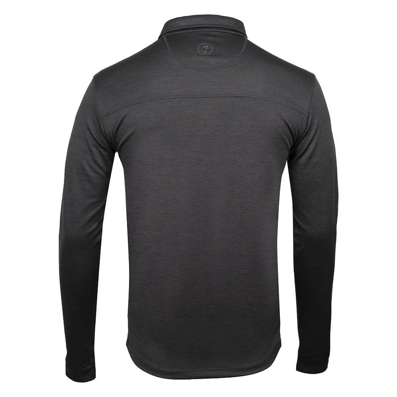 Lochie Mens LS Tech Polo (Black Onyx) | Sportpursuit.com