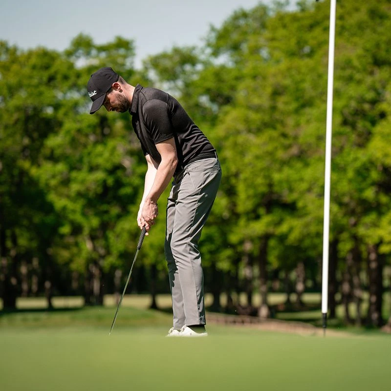 Lochie Mens SS Tech Polo (Black Onyx) | Sportpursuit.com