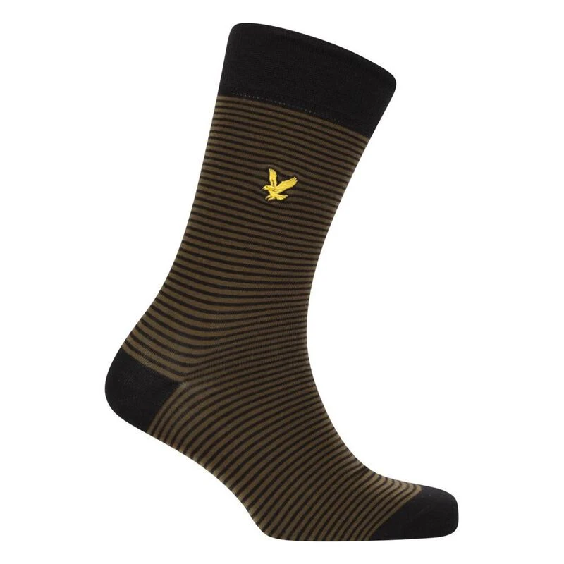 Lyle&Scott Mens Harold Socks - Pack of 5 (Argyle/Dark Olive/Stripe/Bla