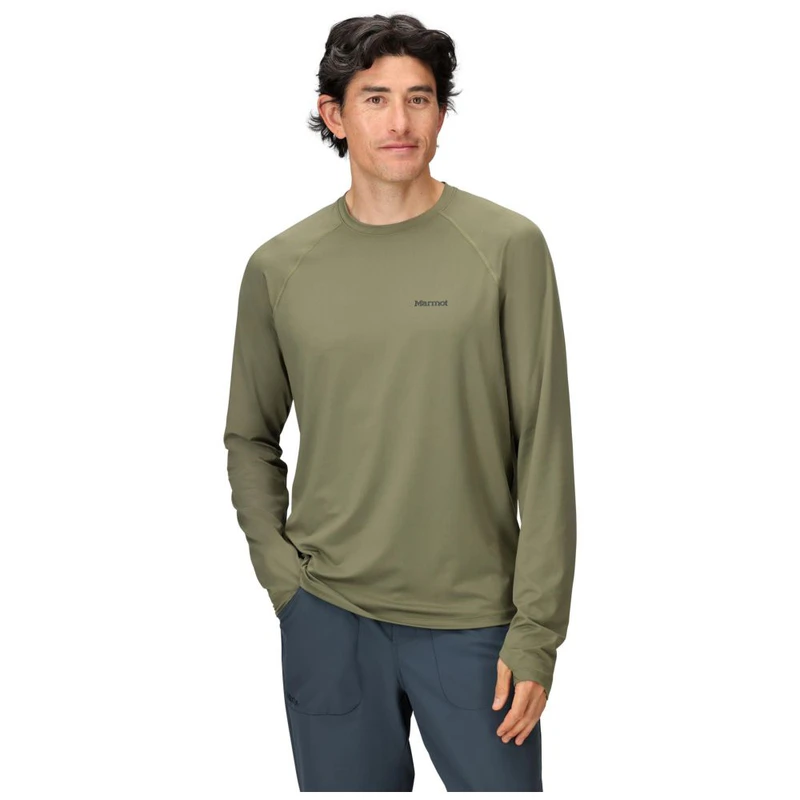 Marmot Mens Windridge Long Sleeve Jersey (Olive Grove) | Sportpursuit.