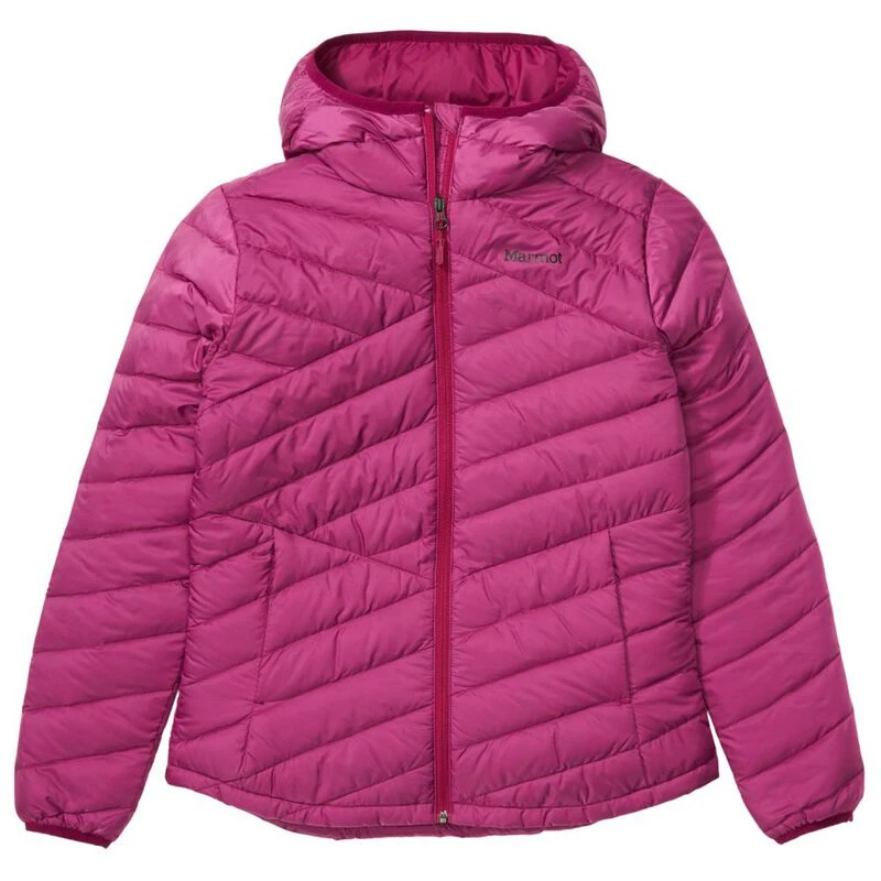 Marmot Womens Highlander Hooded Down Jacket (Wild Rose) | Sportpursuit