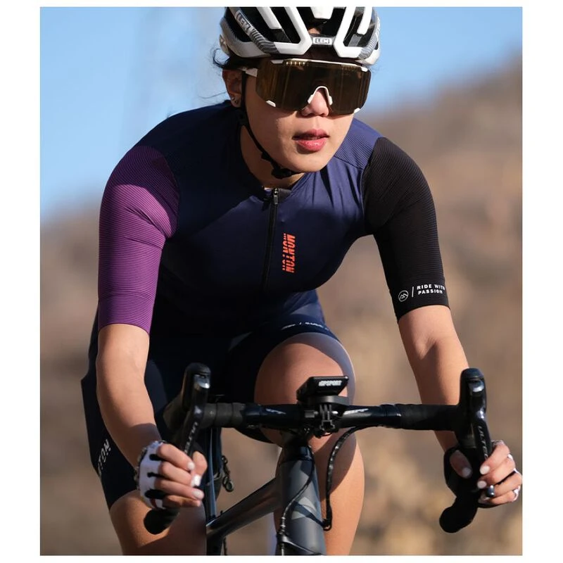 Monton Womens Urban+ Traveler EVO Short Sleeve Cycling Jersey (deep bl