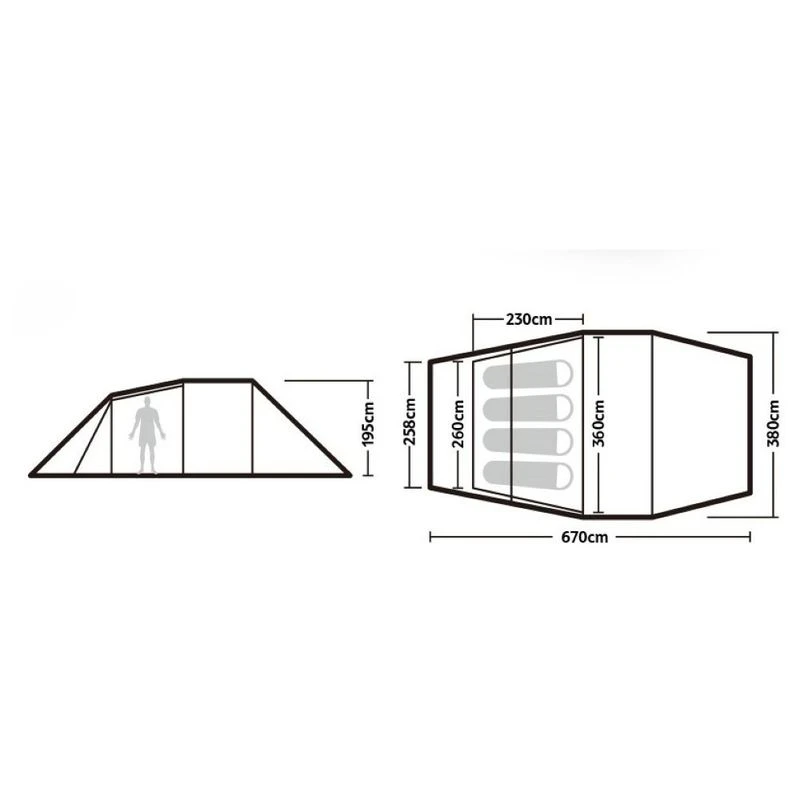 Naturehike Ruen 4P Tent (Beige) | Sportpursuit.com