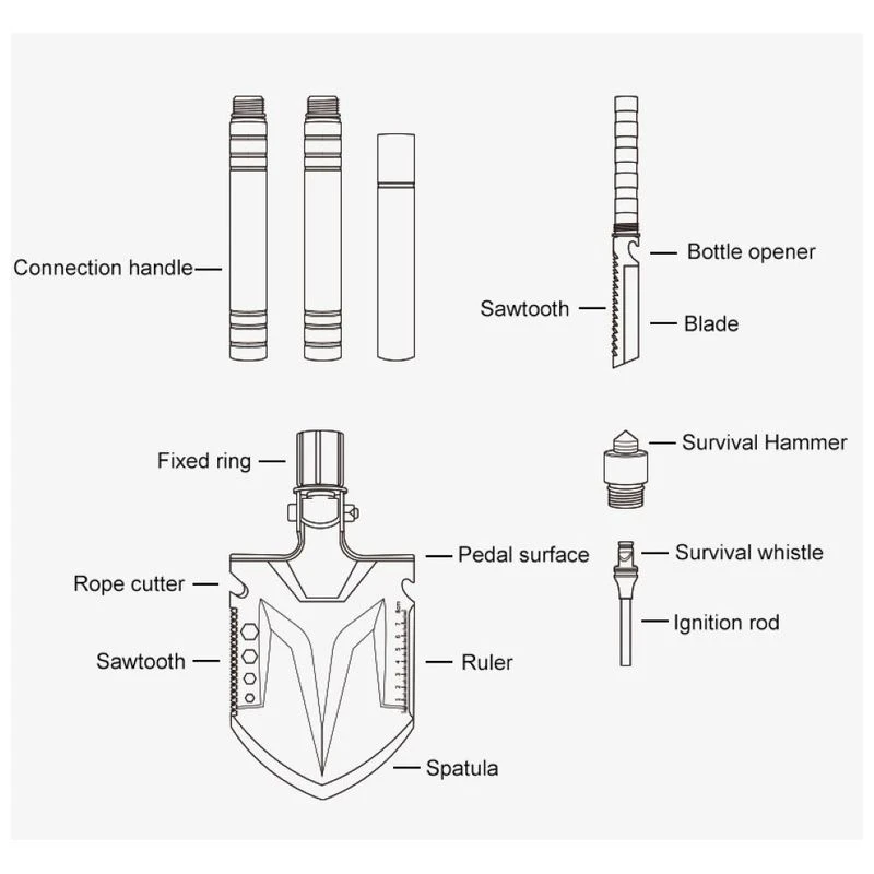 Naturehike Trenter Survival Equipment (Grey) | Sportpursuit.com