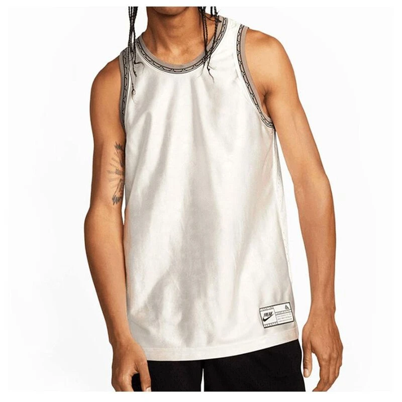 Nike Mens Dri Fit Mesh Singlet (Sail/Sail/Moon Fossil) | Sportpursuit.