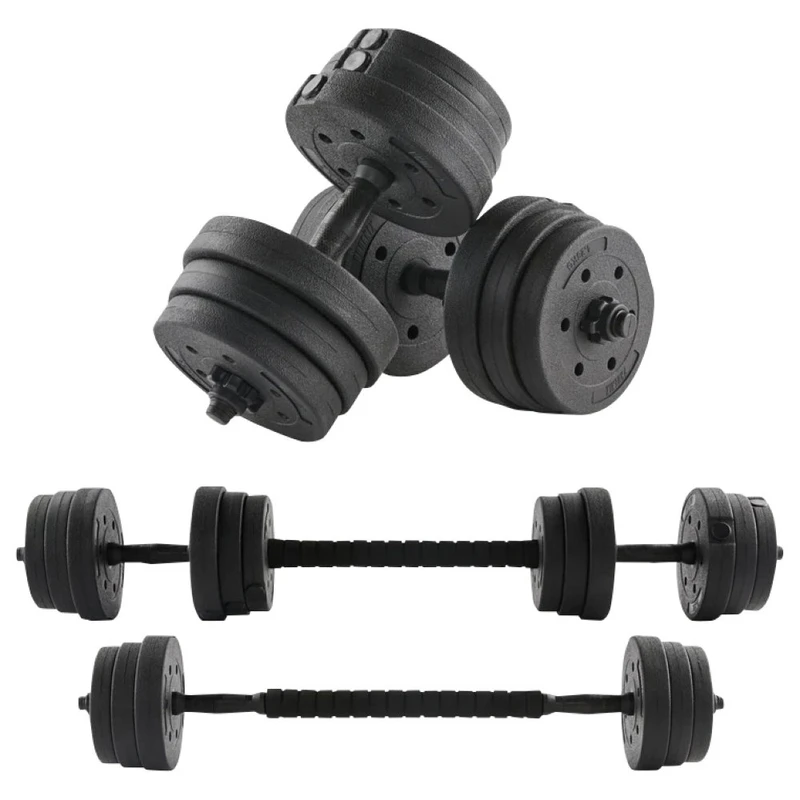 Phoenix Fitness 20kg Complete Dumbbell Weights Set (Black) | Sportpurs