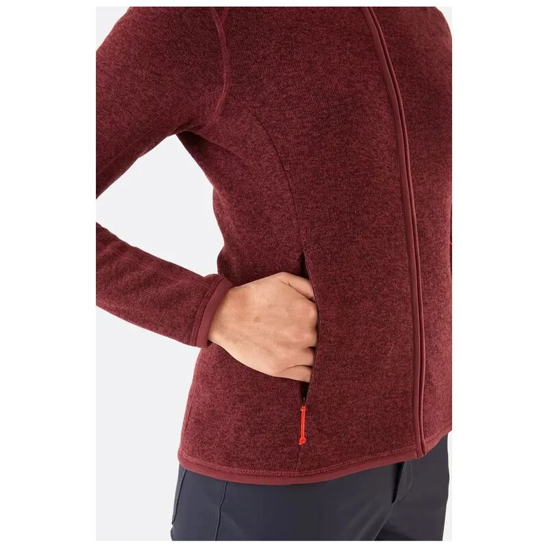 Rab Womens Quest Hooded Fleece Jacket (Deep Heather) | Sportpursuit.co