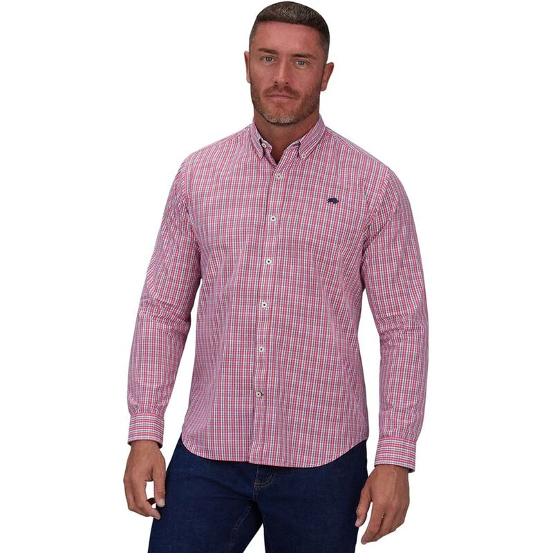 Raging Bull Mens Poplin Shirt (Vivid Pink) | Sportpursuit.com