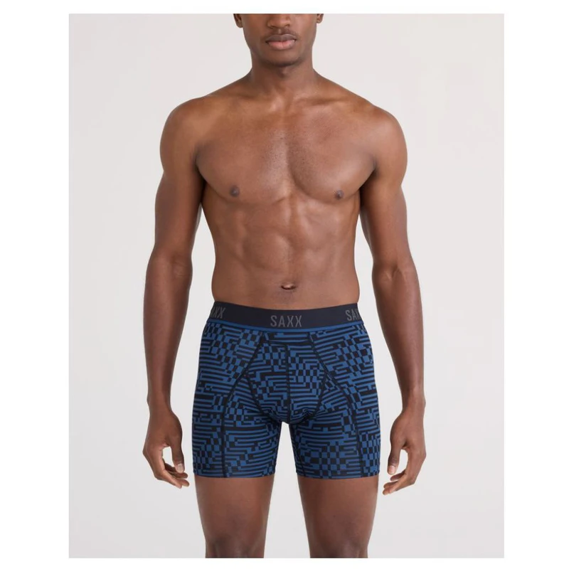 Saxx Mens Kinetic Light-Compression Mesh Boxer Brief Underwear (Maze C