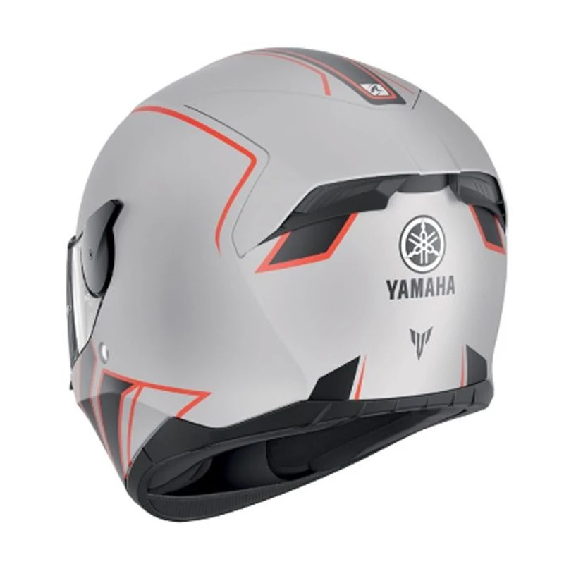 Shark Casco de moto D-Skwal 2 Yamaha Mat (Plata/Negro/Naranja) | priva
