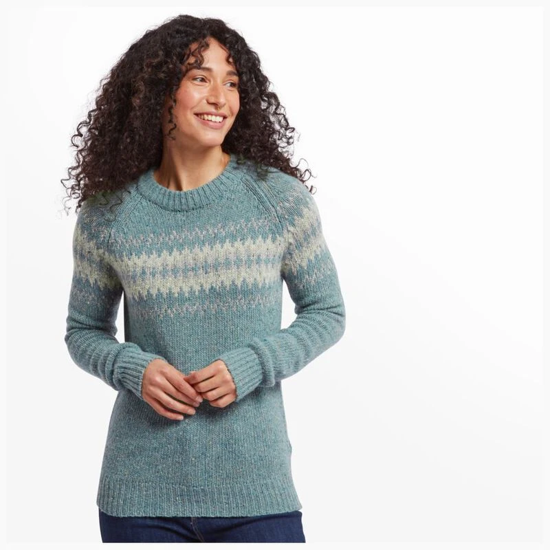 Sherpa Womens Dumji Merino Blend Crew (Verdigris) | Sportpursuit.com