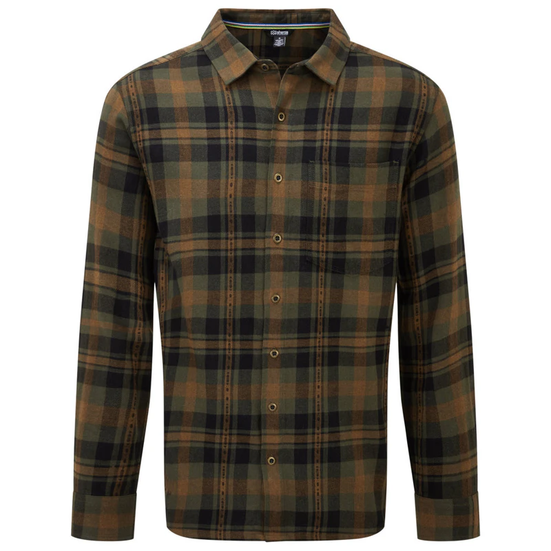 Sherpa Mens Dharan Long Sleeve Shirt (Evergreen) | Sportpursuit.com
