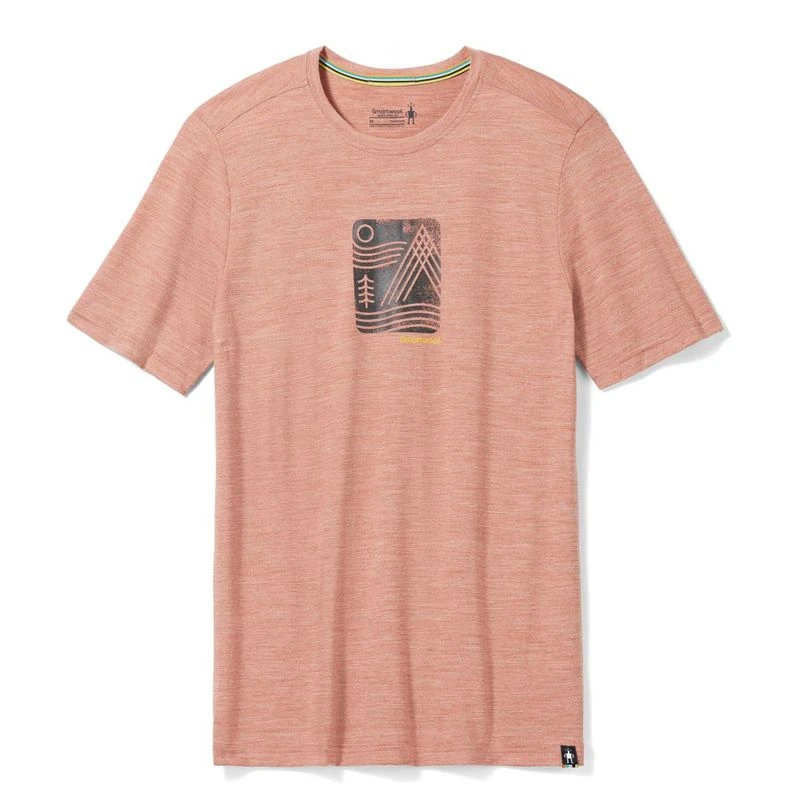Smartwool Mens Mountain Breeze Graphic T-Shirt (Copper Heather) | Spor