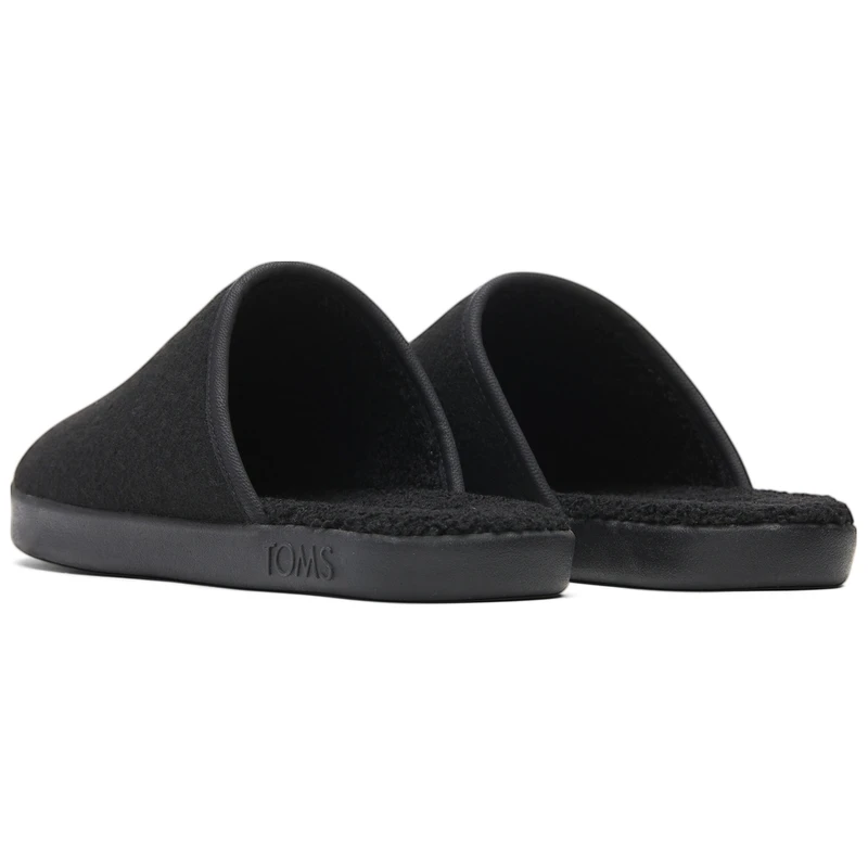 TOMS Mens Harbor Slippers (Black) | Sportpursuit.com