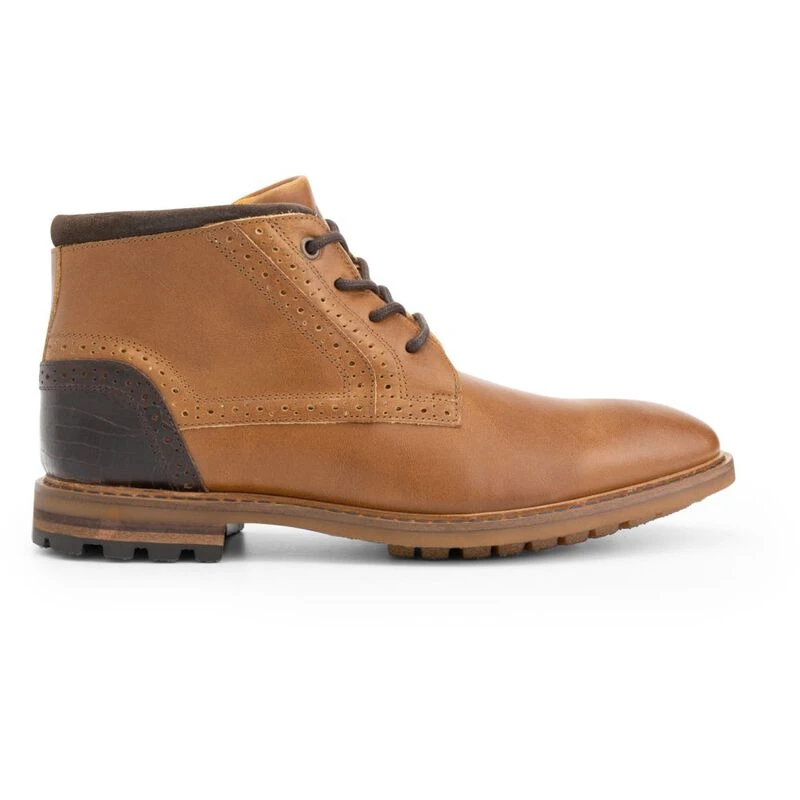 Travelin Mens Welbourn Lace-Up Boots (Cognac) | Sportpursuit.com