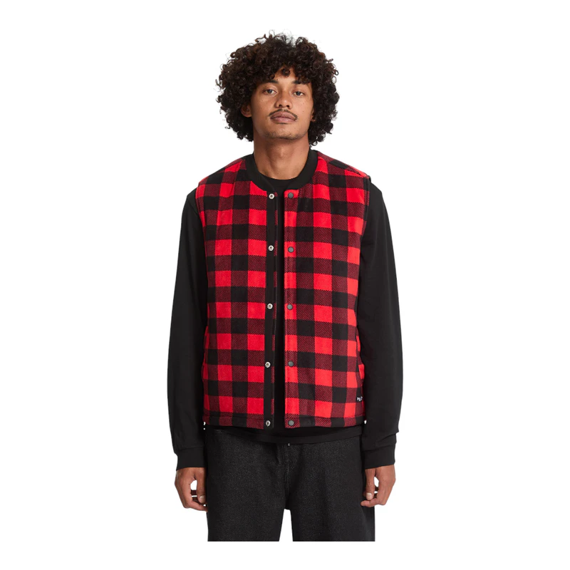 Volcom Mens Bowered Gilet (Red) | Sportpursuit.com