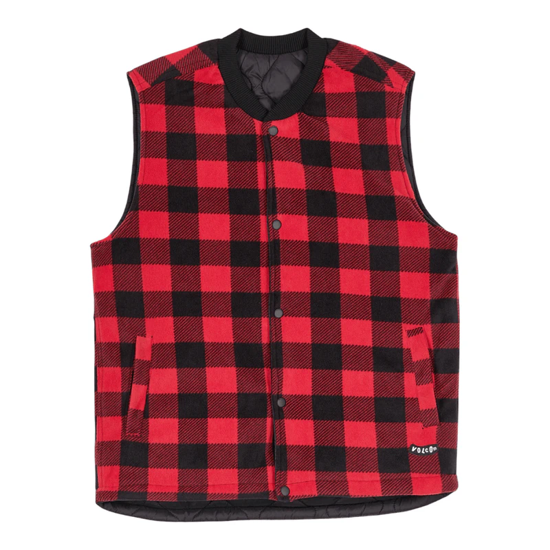 Volcom Mens Bowered Gilet (Red) | Sportpursuit.com