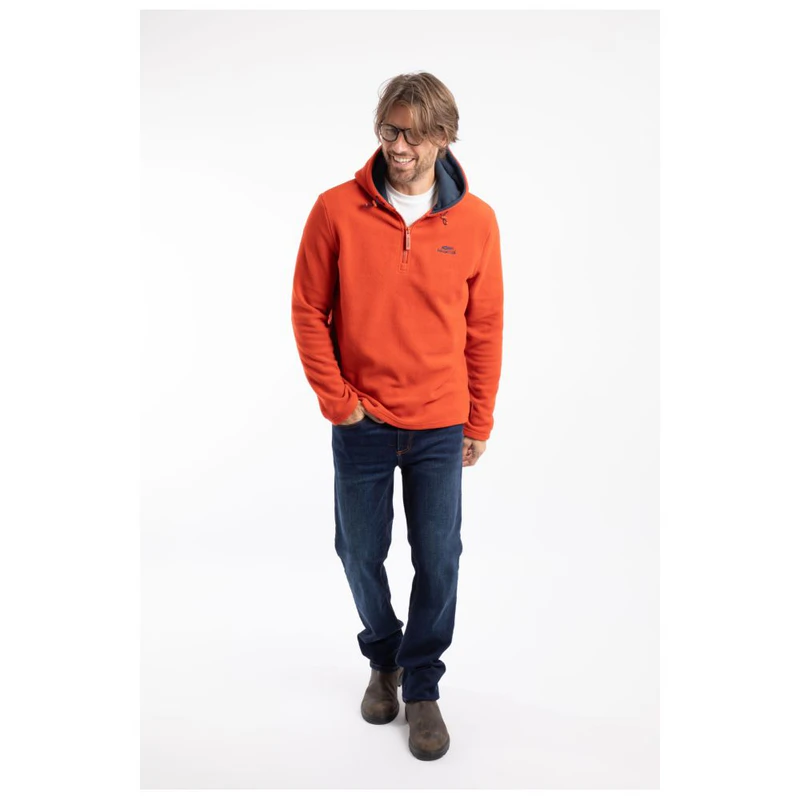 Weird Fish Mens Gervase 1/4 Zip Pullover (Rust Leaves) | Sportpursuit.