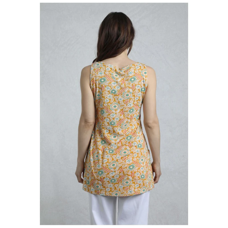 Weird Fish Womens Indus Printed Jersey Dress (Deep Amber) | Sportpursu