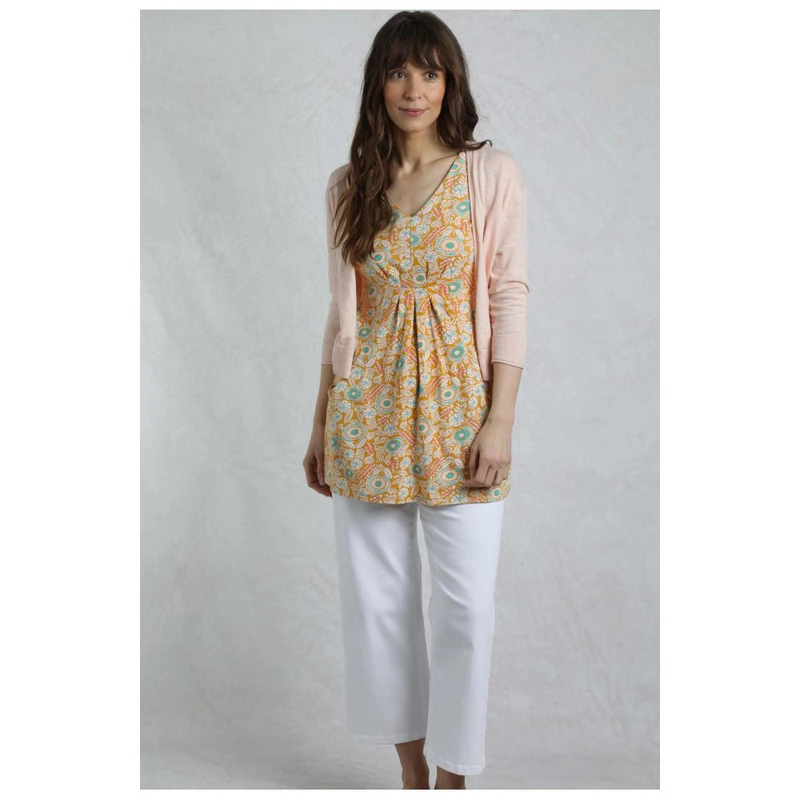 Weird Fish Womens Indus Printed Jersey Dress (Deep Amber) | Sportpursu